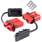2X 50A Battery Quick Connect Disconnect Jumper Connectors Cable Plug ...
