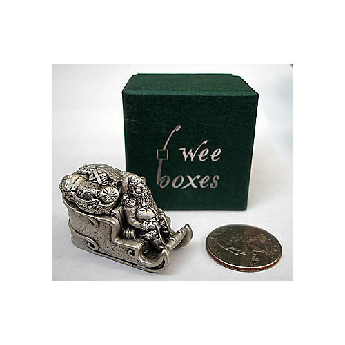 Wee Boxes Small Pewter Trinket Box - SANTA WITH PRESENTS -WB-SANTA ...