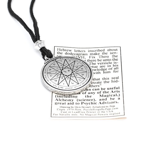 TALISMAN WISDOM Solomon Seal Pendant Necklace 2 sided charm | eBay