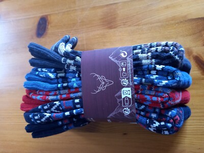 winter socks Kiku Nordic Collection Cotton Boot Socks 4 pack size 7-11 ...