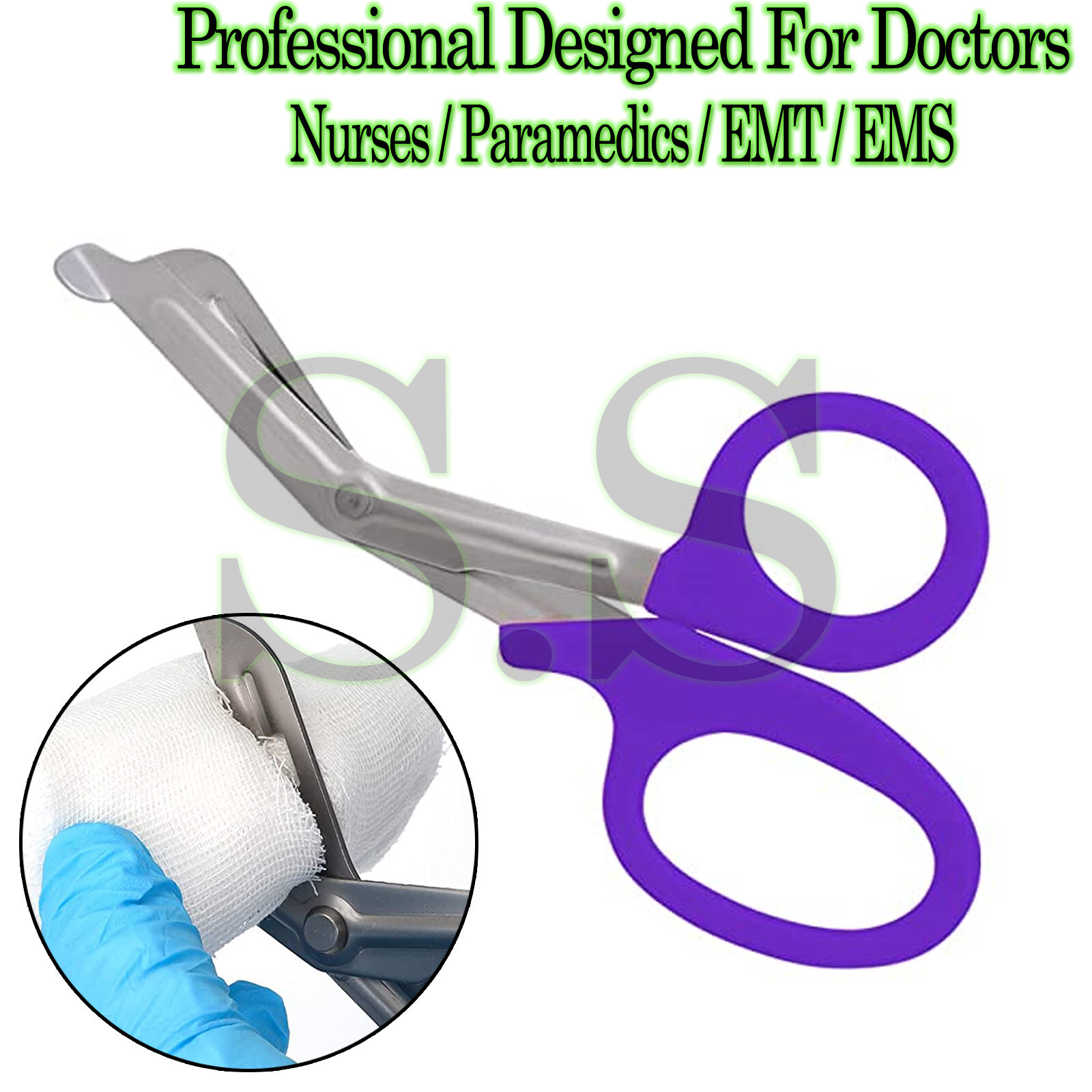 6 PURPLE EMT PARAMEDIC BANDAGE SHEARS EMS SCISSORS 7.5" | eBay