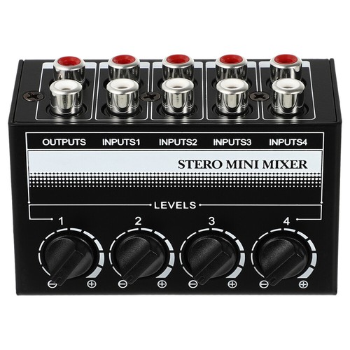 Mini Audio Mixer 4 Channels Studio Mixer Stereo Mini Mixer Audio Stereo ...