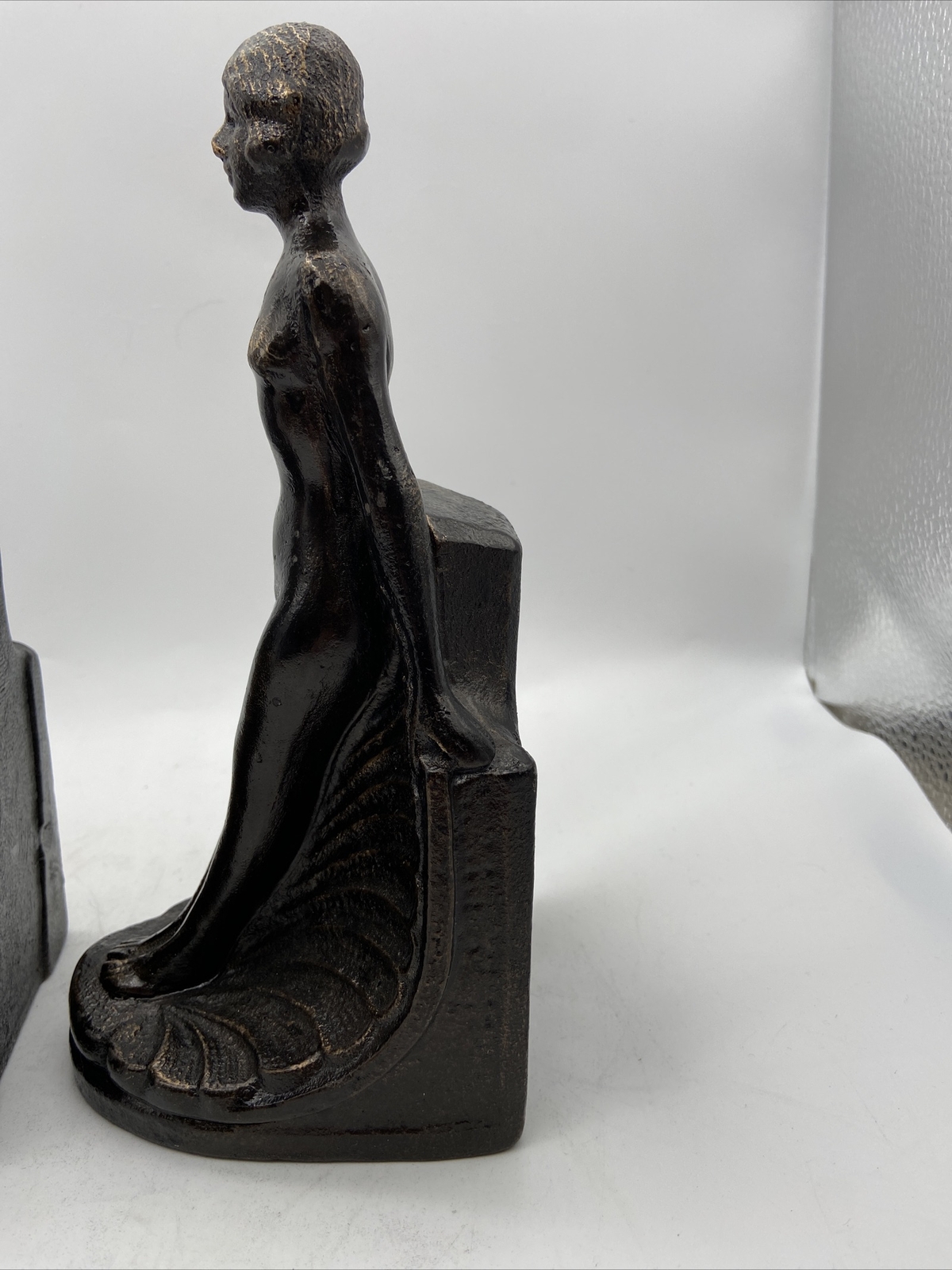 Design Toscano Naked Nude Lady Woman Bookends Art Deco Cast Iron HEAVY ...