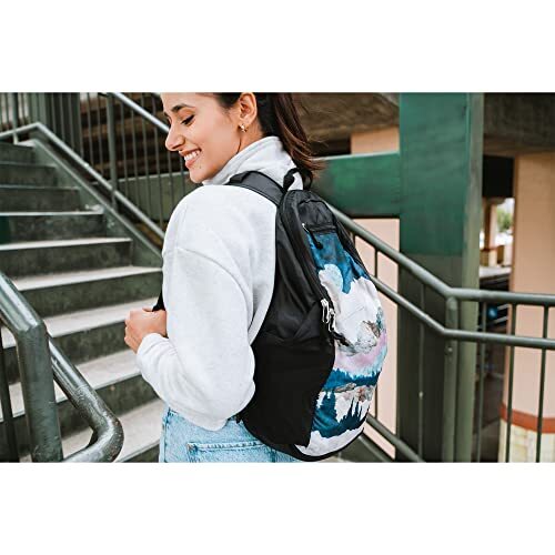 ChicoBag Travel Pack rePETe Recycled Backpack w/Built-In Pouch ...