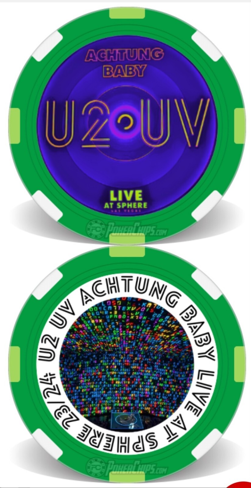 U2:UV Live At Sphere Custom Poker Chip Set | eBay Australia