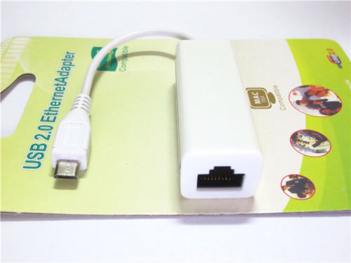 Micro USB OTG LAN USB HUB Port Ethernet RJ45 for Raspberry Pi Zero ...