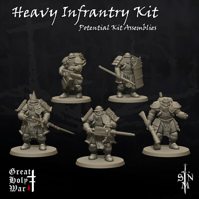 Heavy Infantry Kit - Annointed - Mechanized Grimdark Soldiers - Trench ...