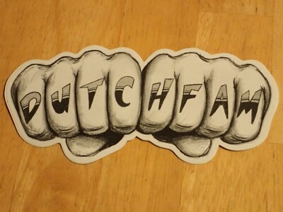 Dutch Bros Dutch Fam Knuckles Fist Sticker Decal | eBay