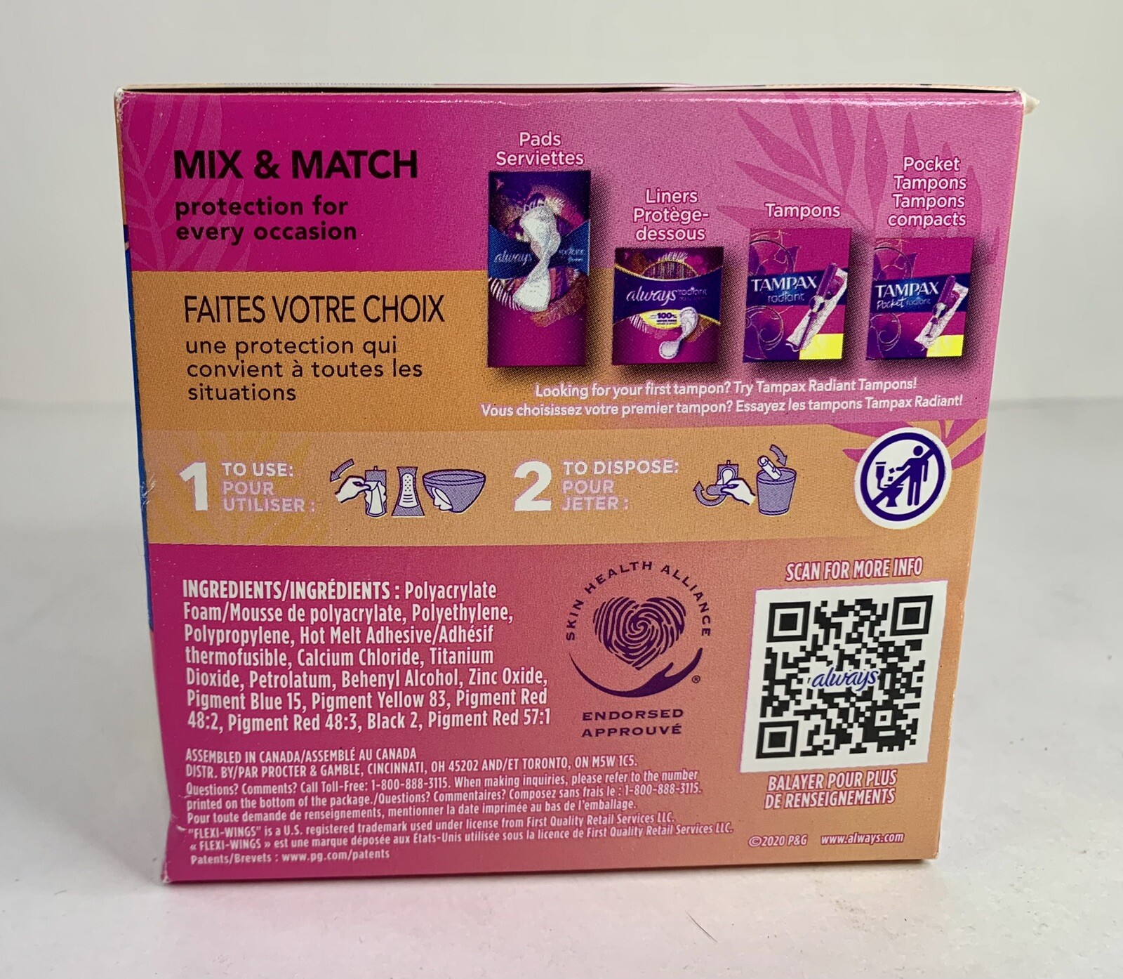 Always Radiant Infinity Totally Teen Pads Regular 14 Count for sale ...