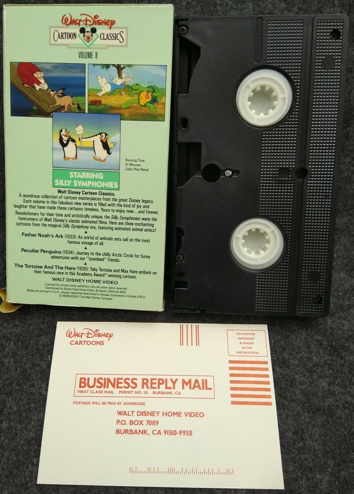 VHS Walt Disney Cartoon Classics - V8 Starring Silly Symphonies (1987 ...