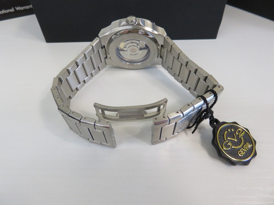 GV2 by Gevril Men's 18401B Potente Moon Phase Swiss Automatic Sellita ...