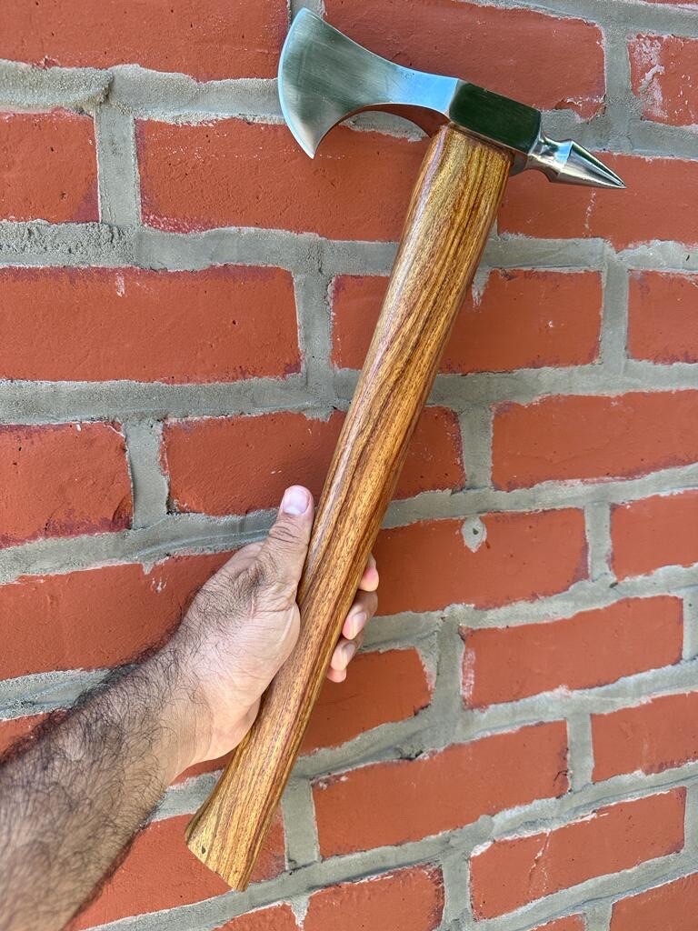 High Polish Carbon Steel TOMAHAWK HATCHET AXE INTEGRAL Spike Head ...