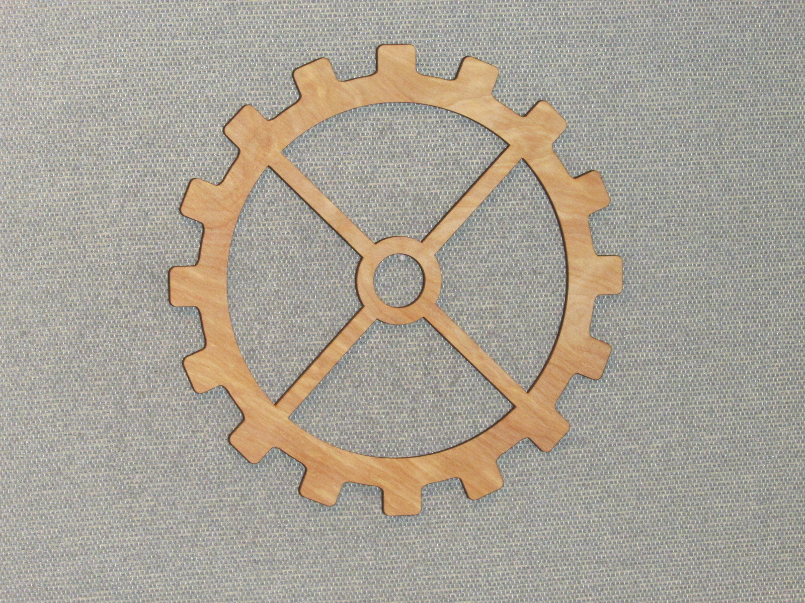 12" Wood Wooden COG 4 Spoke Gear Sprocket Steampunk Wall Art Decor #30 ...