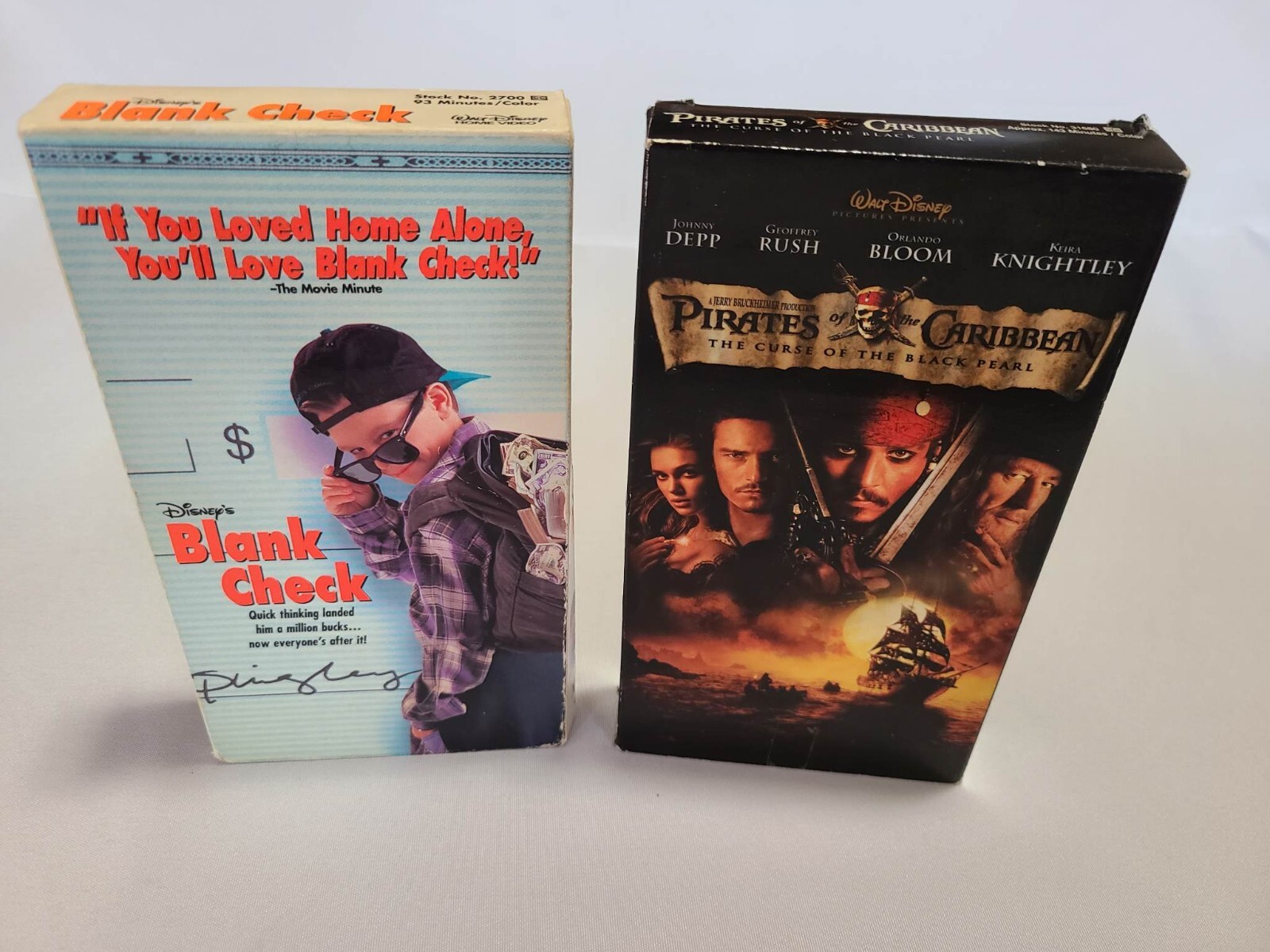 Lot of 2- VHS Disney Movies PIRATES OF THE CARIBBEAN (2003) & BLANK ...