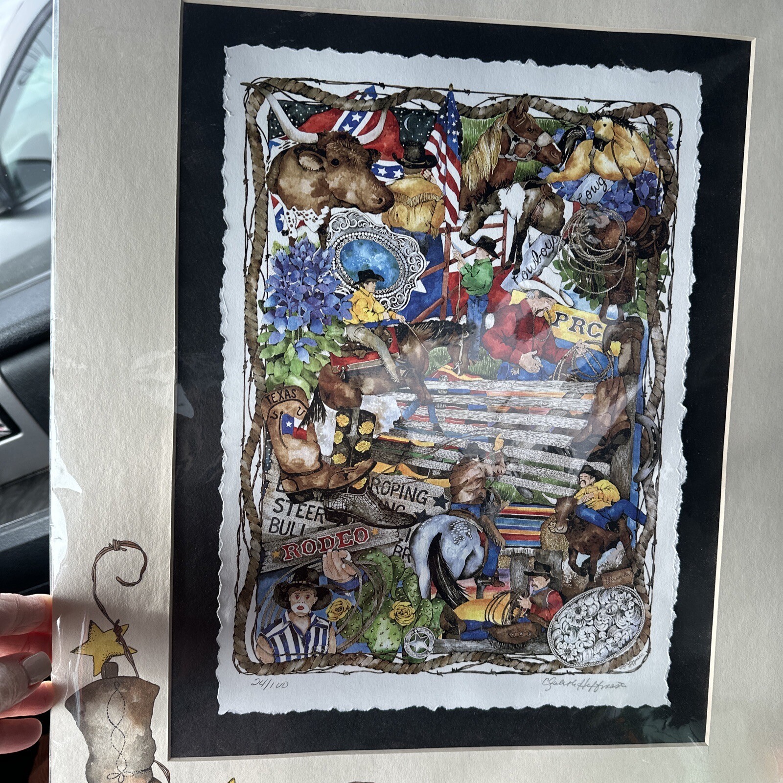 Watercolor Painting PRC Rodeo Artist Elizabeth Huffmaster | eBay