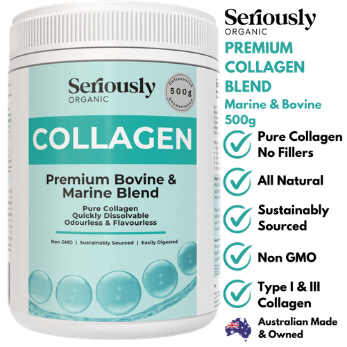 SERIOUSLY ORGANIC COLLAGEN BLEND PREMIUM BOVINE & MARINE BARIATRIC ...