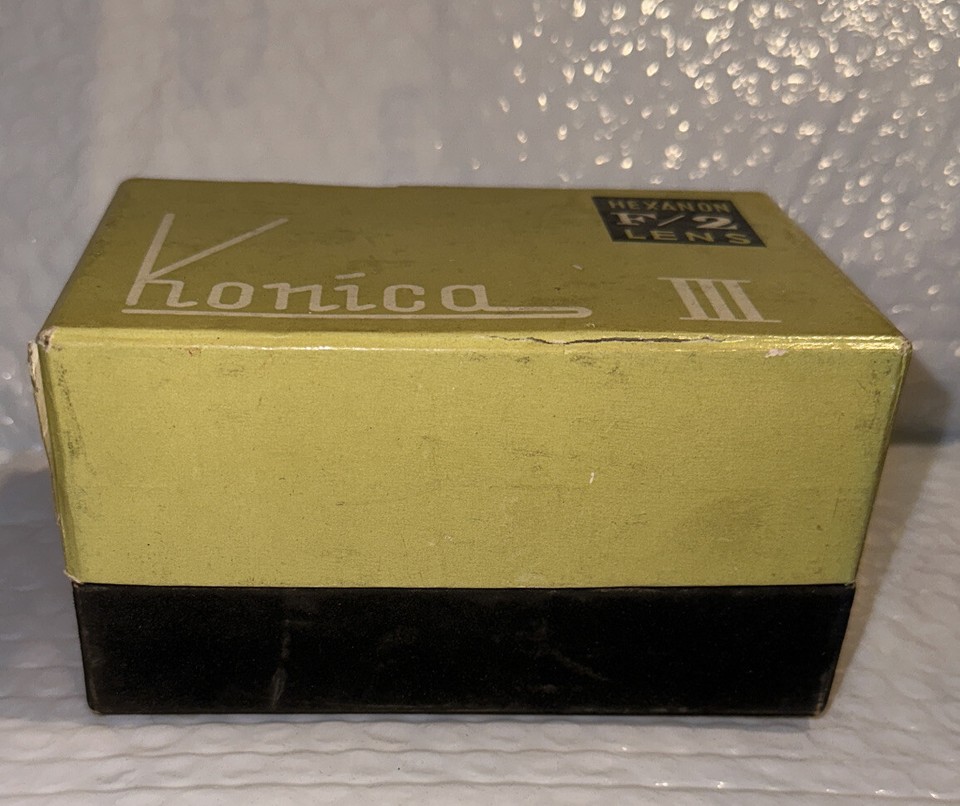 Konica III 35mm Film Camera Hexanon 48mm f/2 Lens * Original Box Only ...