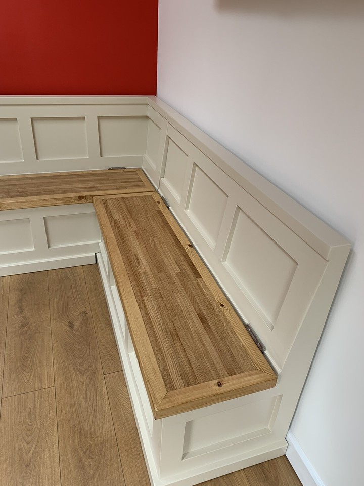 Modern Angled banquette seating L Shape Dining Bench | eBay UK