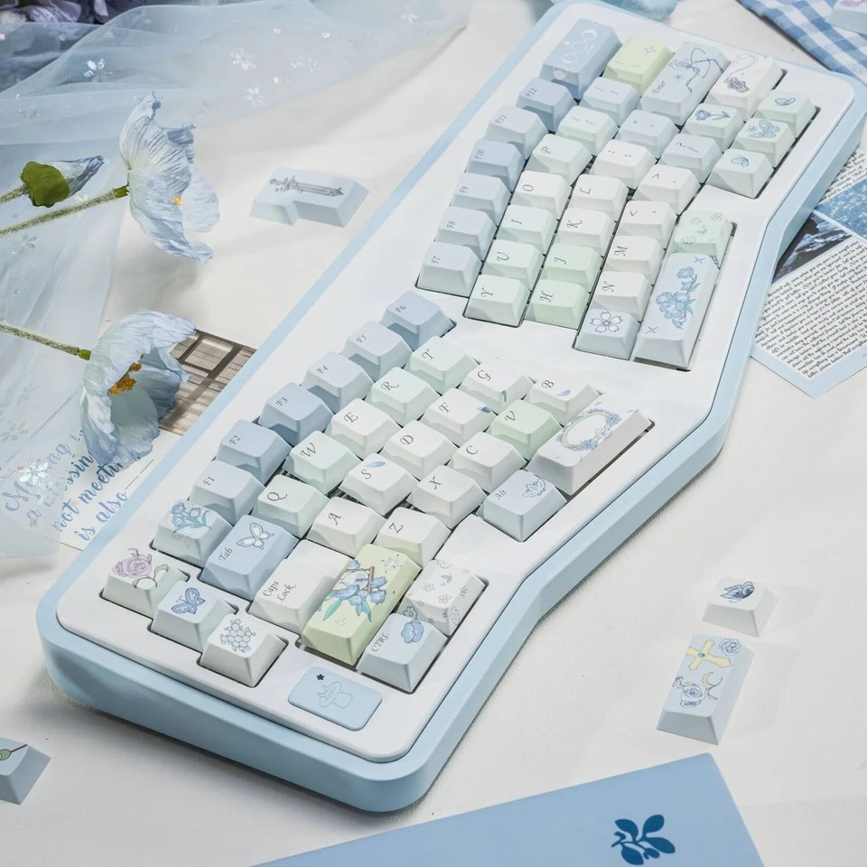 Cute Frieren PBT OEM Profile Full Set Keycaps For Cherry MX keyboard | eBay