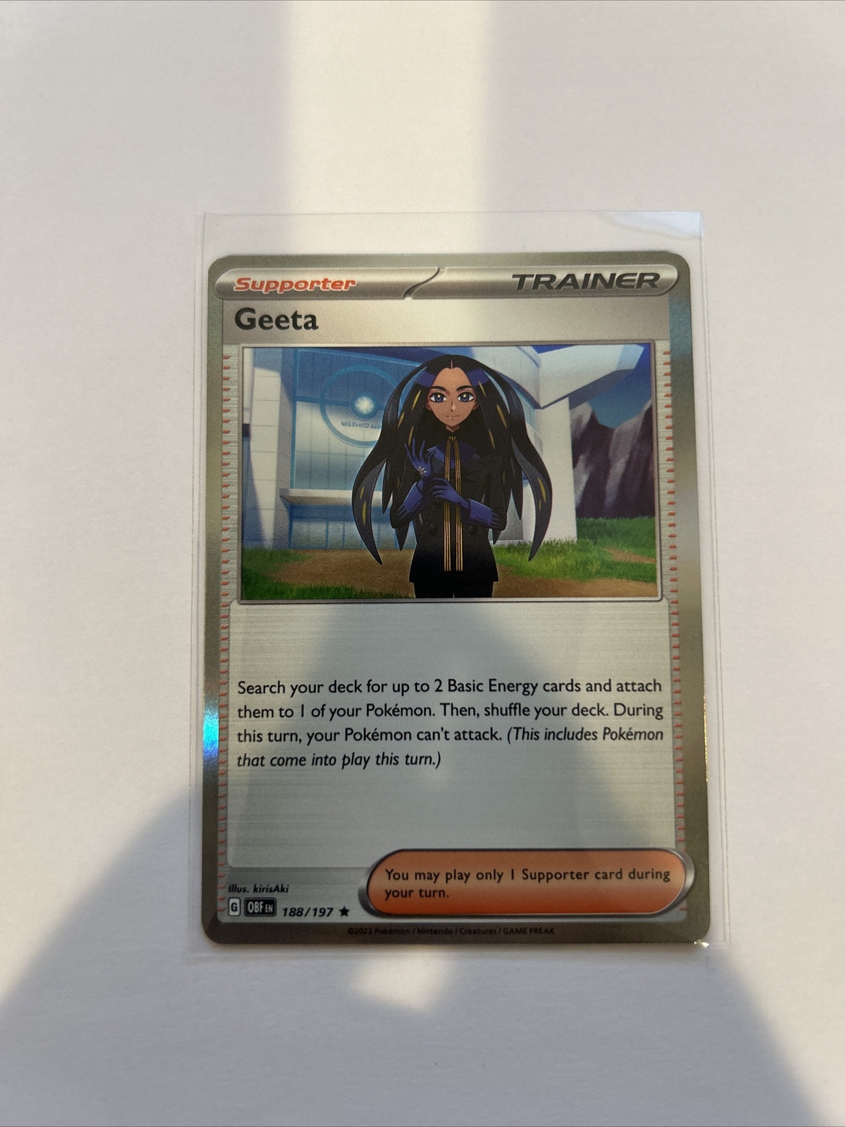 Geeta 188/197 Obsidian Flames Holo Rare Trainer Pokemon Card | eBay