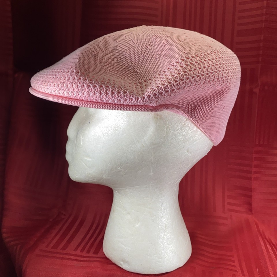 Kangol Made in the UK Tropical Ventair 504 Light Pink Flat Cap Size L ...