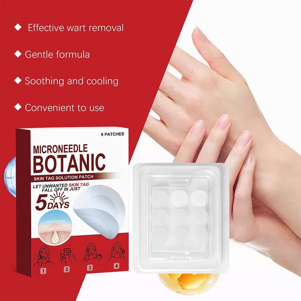 MICRONEEDLE BOTANIC Skin Tag & Acne Patch -18Pcs Skin Tag Remover ...