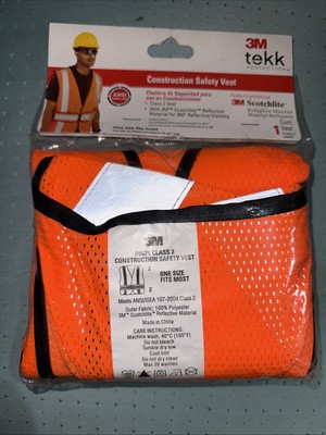 3M Tekk Protection Construction Reflective Active Safety Vest, Orange ...