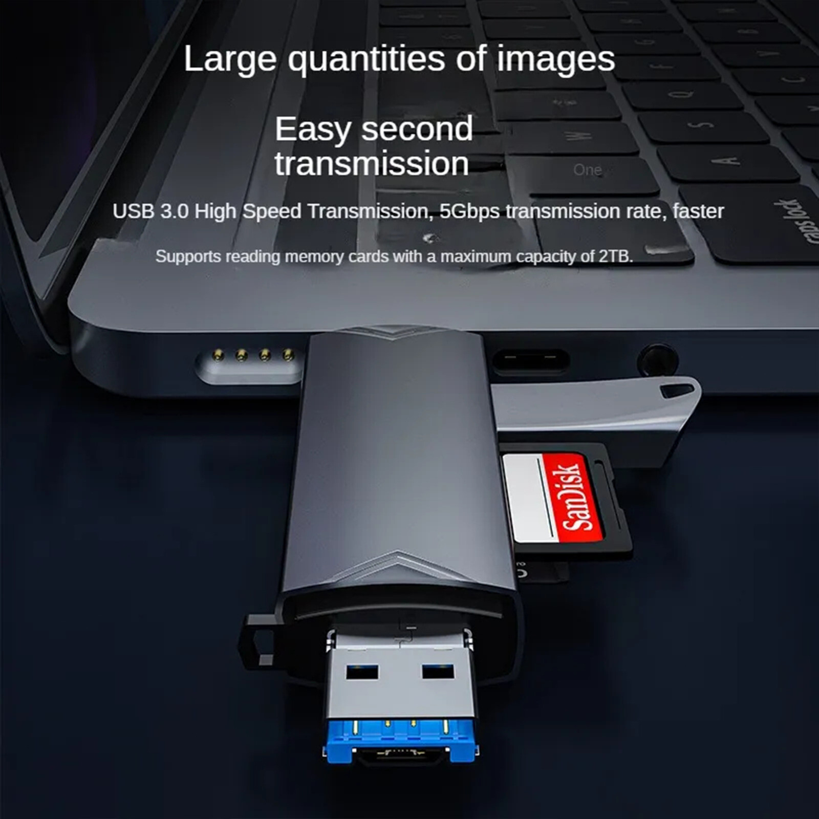 6 in 1 USB 3.0 Type C / USB / Micro USB SD TF Memory Card Reader OTG ...