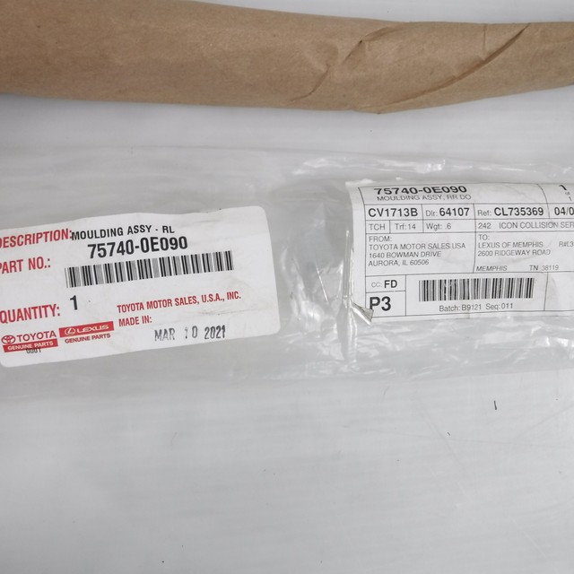 TOYOTA OEM Moulding ASSY RR Do 75740-0e090 for sale online | eBay