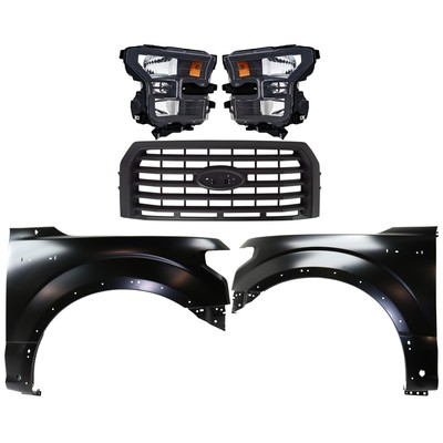 2016 F150 Headlights Oem Headlight Bracket Set For 2015-2020 Ford F-150 ...