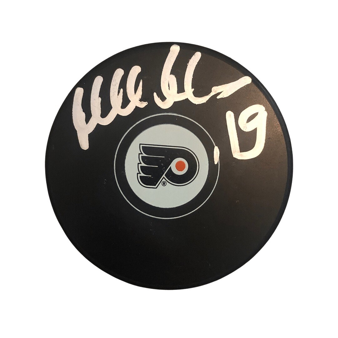 Mikael Renberg Signed Philadelphia Flyers Logo Puck Legion of Doom Rare ...