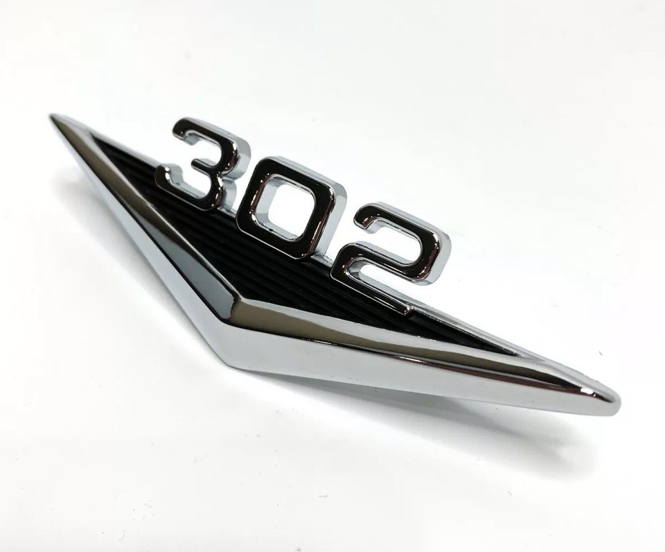 Chrome V8 302 Fender Emblem For 1964-1966 Ford Mustang | eBay