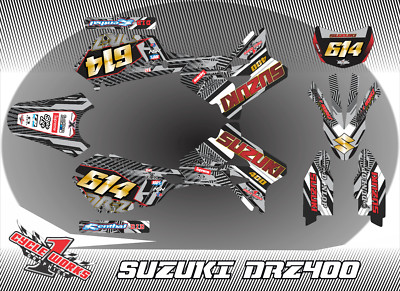 Suzuki DRZ400SM Drz400s drz400 Supermoto DRZ CUSTOM GRAPHICS KIT ...