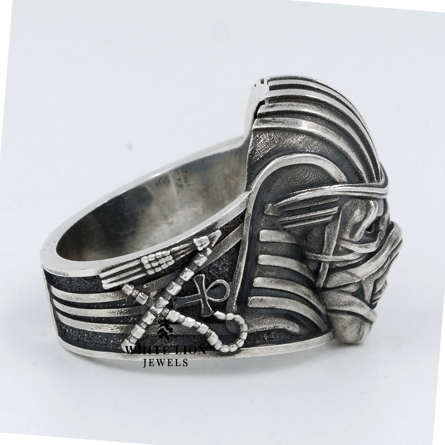 Pharaoh Mummy Egyptian Mythology Ancient Curse Corpus 925 Silver Men ...