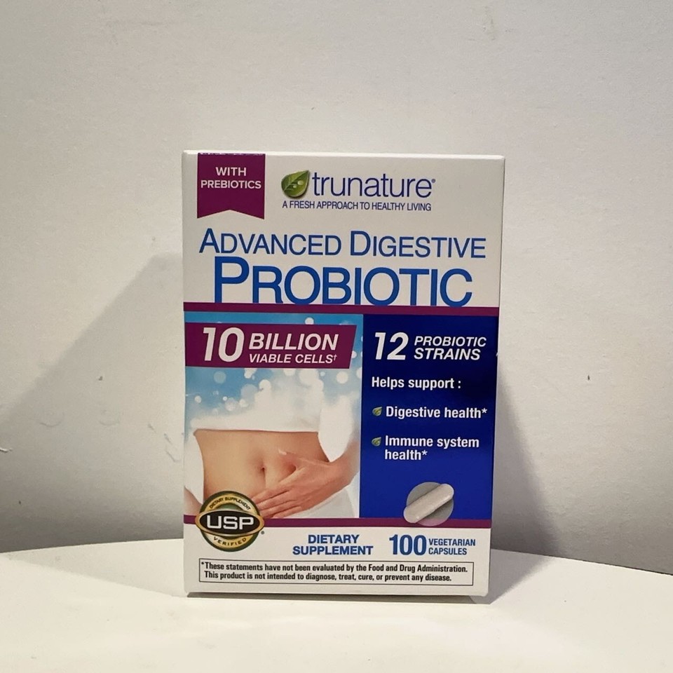 trunature ADVANCED DIGESTIVE PROBIOTIC 100 Capsules EXP:07/2026 ...