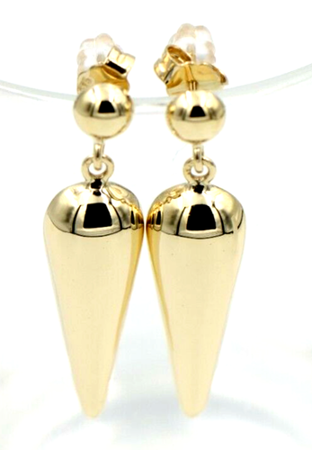 Genuine 9ct 9kt Solid Yellow Gold Half Teardrop Stud Earrings -Free post | eBay