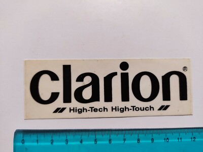 Adhesive Clarion High Tech Touch Sticker Autocollant Aufkleber 80s Mens ...