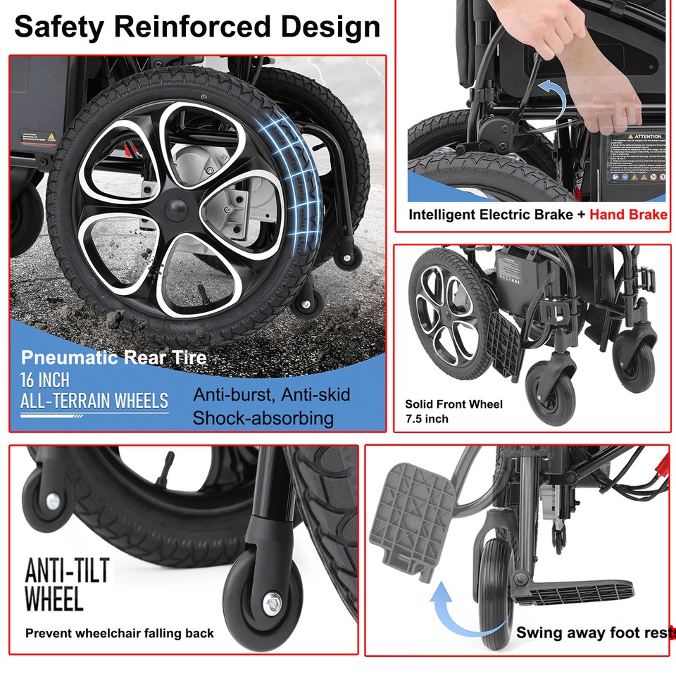 Folding Electric Wheelchairs FDA Certified Medical Mobility Scooter ...