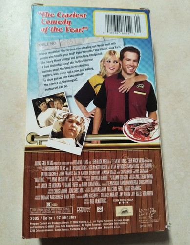 Waiting.... VHS Tape Rare OOP Near The End Of VHS Good Condition Ryan ...