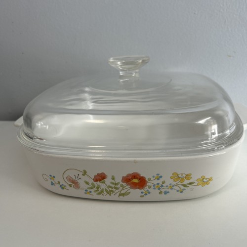 Vintage Corning Ware Daisy A-10-B Floral Bouquet Casserole Dish With ...