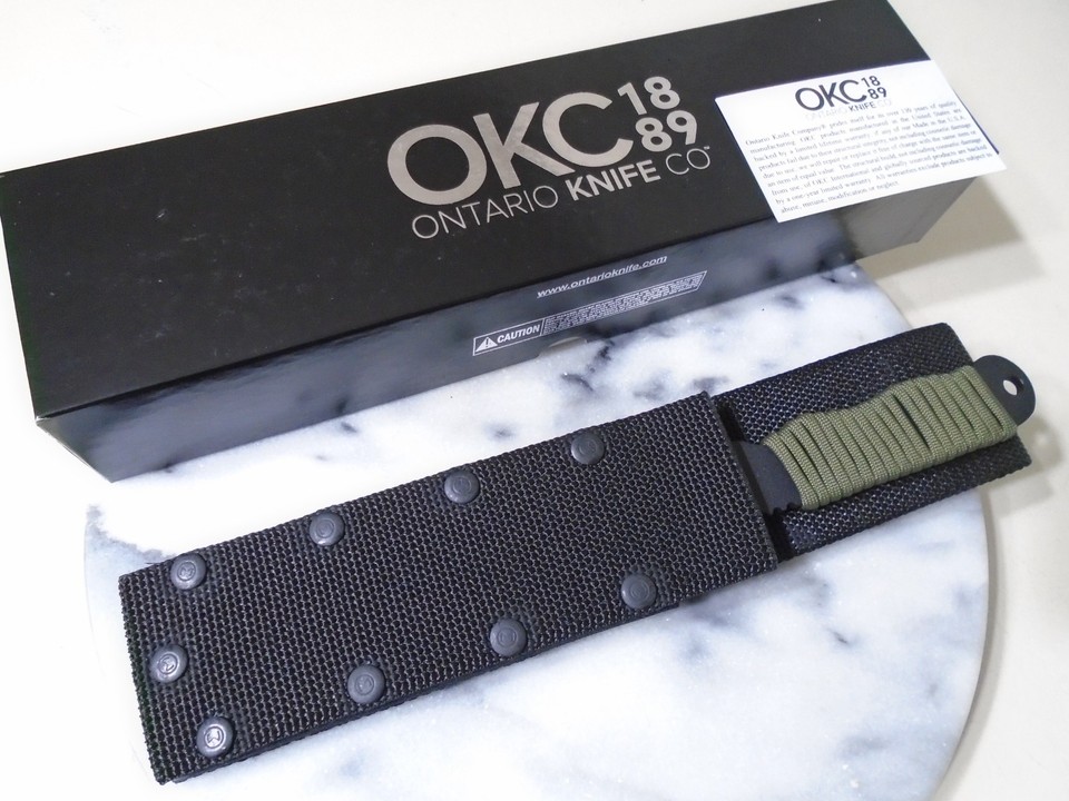 Ontario OKC Ranger Shank Fixed Blade Knife Full Tang 1095 CS Dagger USA ...