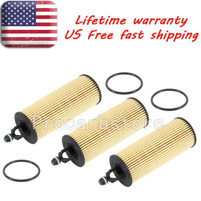 3Pcs 68191349AC Oil Filter For Mopar Chrysler Jeep Dodge RAM 3.2L 3.6L ...