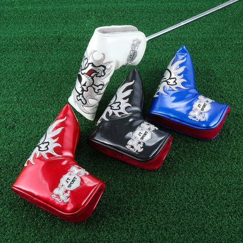 Skull Pattern Blade Style Golf Putters Head Cover Headcover Magnetic ...