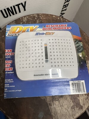 EVA-DRY E-333 RENEWABLE MINI DEHUMIDIFIER Dehumidifier Plug. New ...
