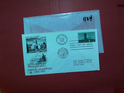 U. S.Stamp FDC-1124 -Oregon Statehood - Art Craft cachet - comb ...