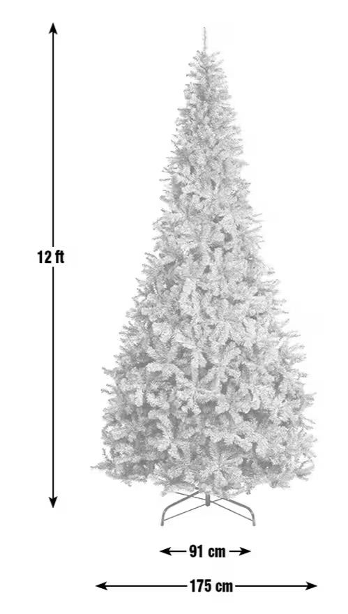 12 Foot White Christmas Tree