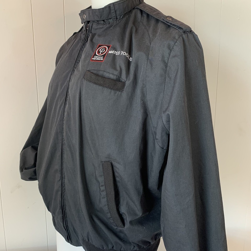 Vintage Chicago Pneumatic Matco Tools Cafe Racer Style Jacket Black ...