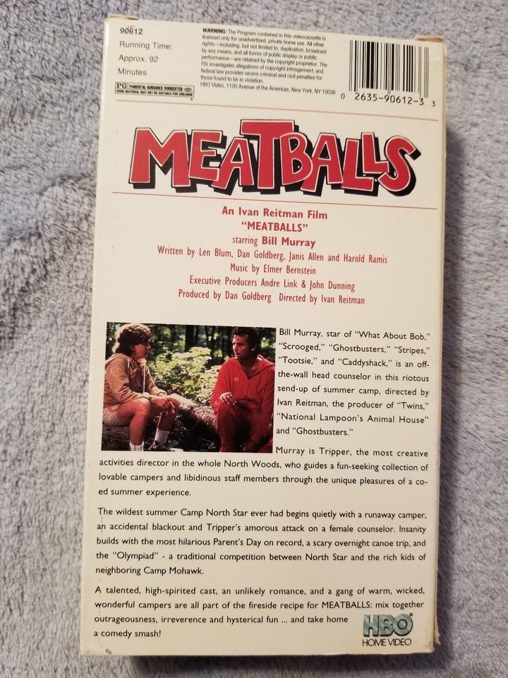 Meatballs HBO Video (1979) VHS comedy cult classic summer camp Bill ...