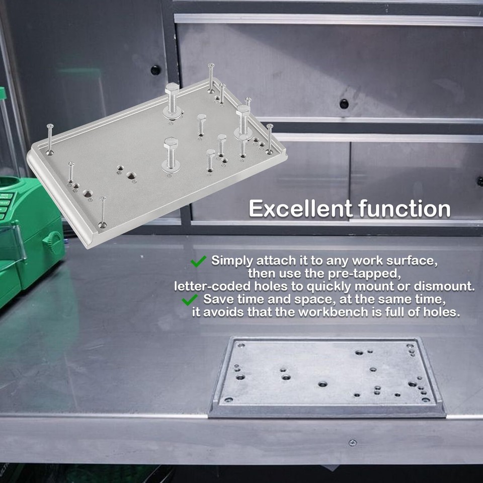 For RCBS Cast Aluminum 9282 Accessory Base Plate 3 Grey Shell Holder ...