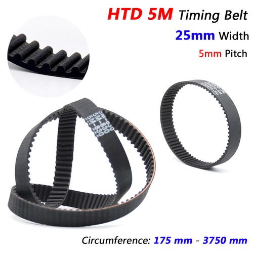 HTD-5M Rubber Timing Belts Width 25mm Pitch 5mm Closed Loops for CNC ...